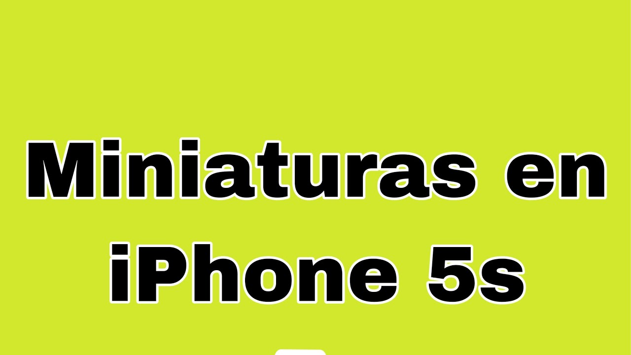 Como poner miniaturas en iPhone 5s - YouTube
