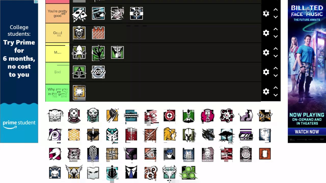 R6 Siege Opearation Shadow Legacy Tier List - YouTube