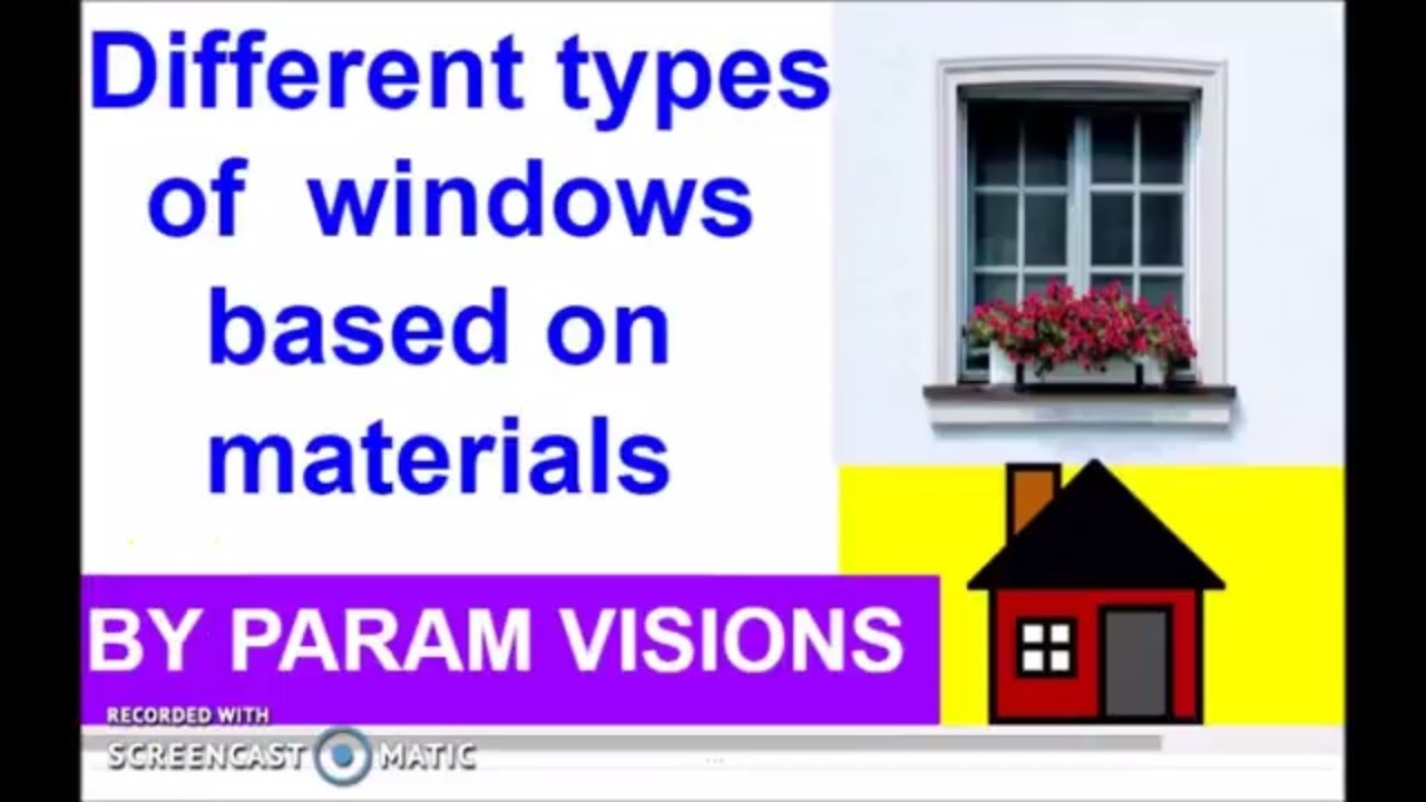 Different types of windows based on materials/Types of windows in ...