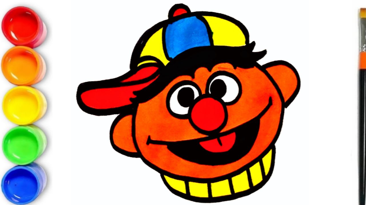 🟠 How to draw Ernie Face From Sesame Street - YouTube