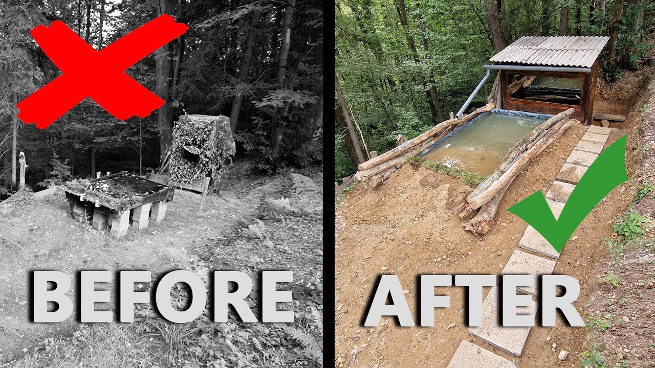 DIY Forest reflection pool hide transformation AND how to build it from ...