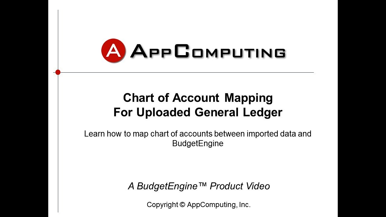 AppComputing BudgetEngine Help Video: Chart of Account Mapping - YouTube