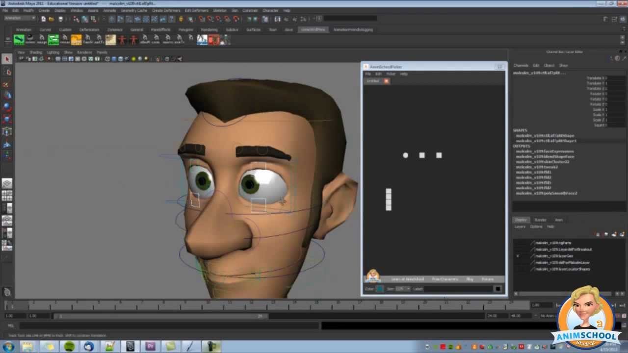 Free 3d Animation Character Animschools Malcolm Rig Animschool Picker