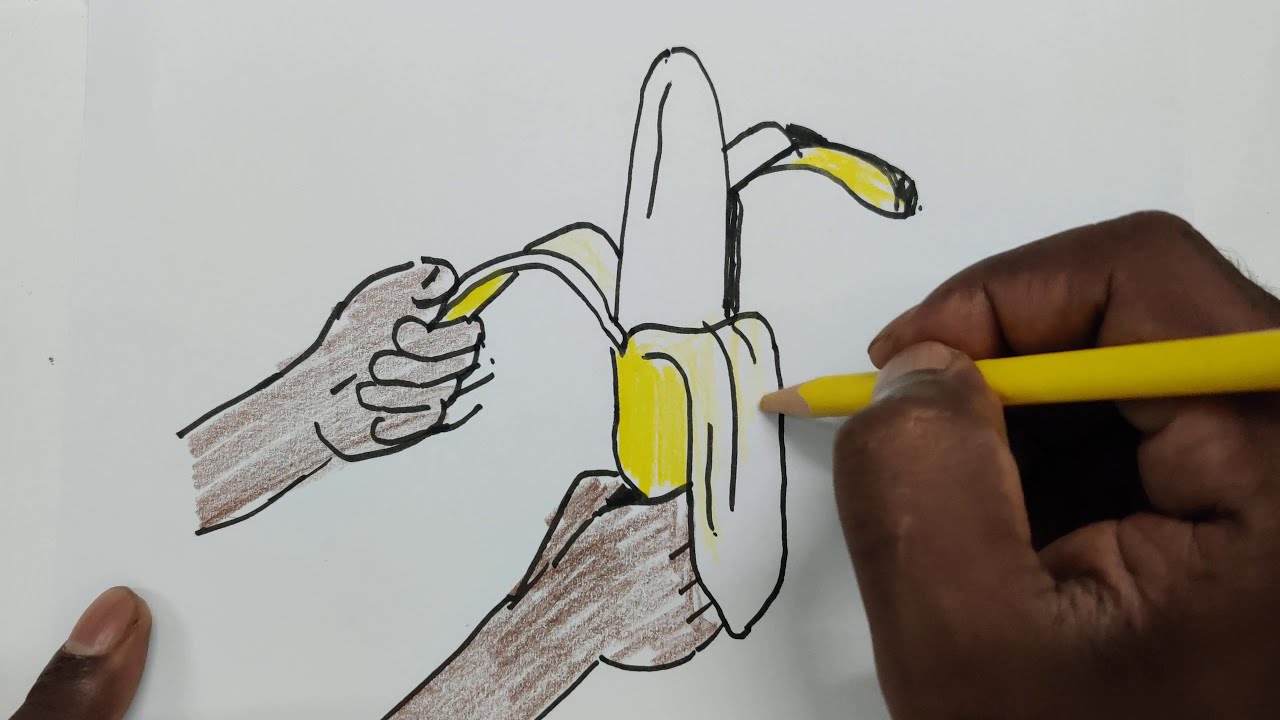 How to draw peel (cooking verb) Drawing tutorials for beginners - YouTube