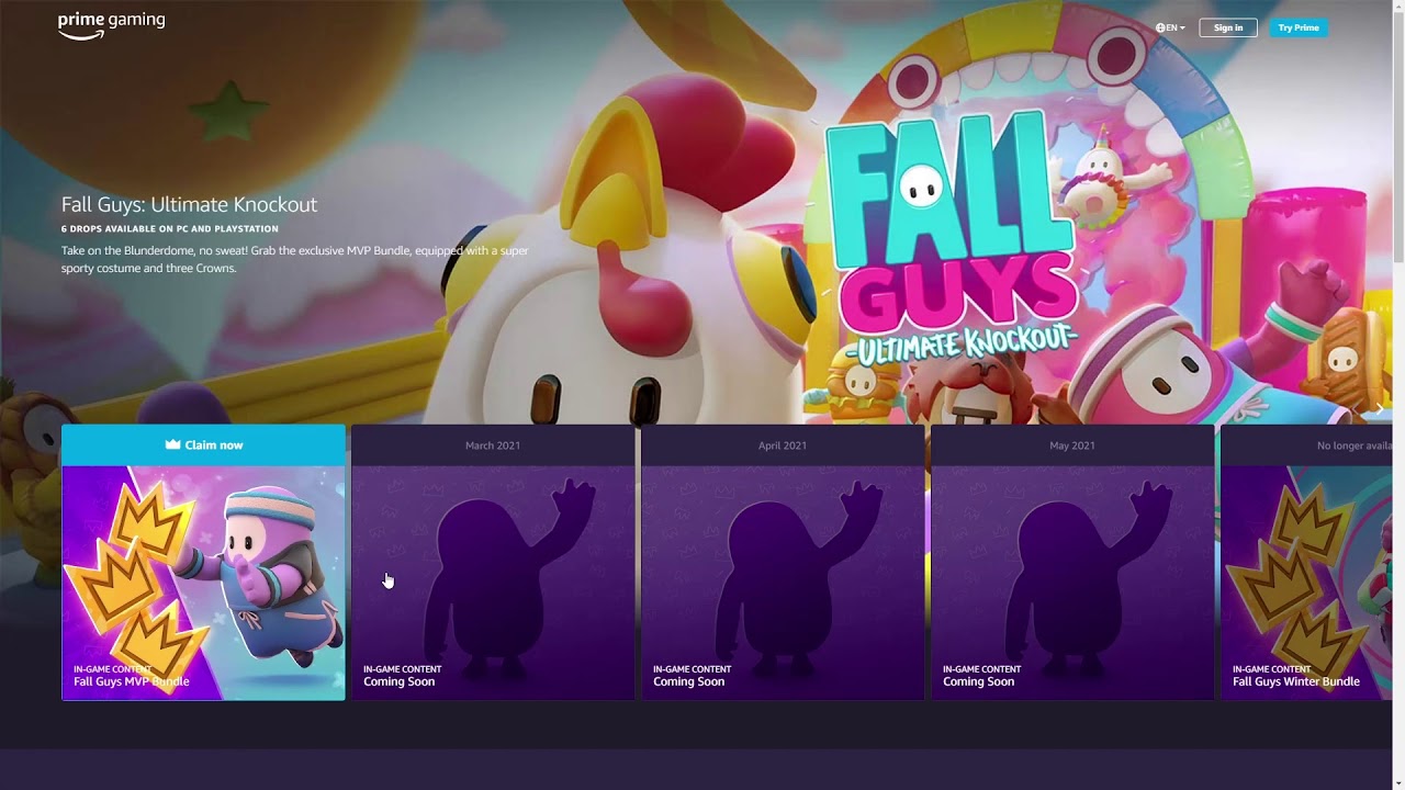 How To Get Prime Gaming For Fall Guys **Exclusive Skins** - YouTube