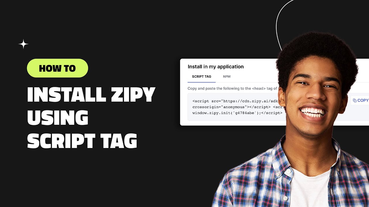 How to install Zipy using Script Tag | Zipy Installation Guide - YouTube