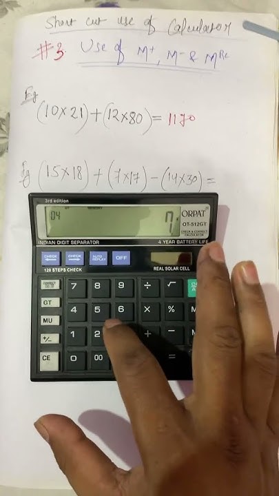 Use of M+, M- & Mrc in Calculator - Short cut use of calculator #shorts ...