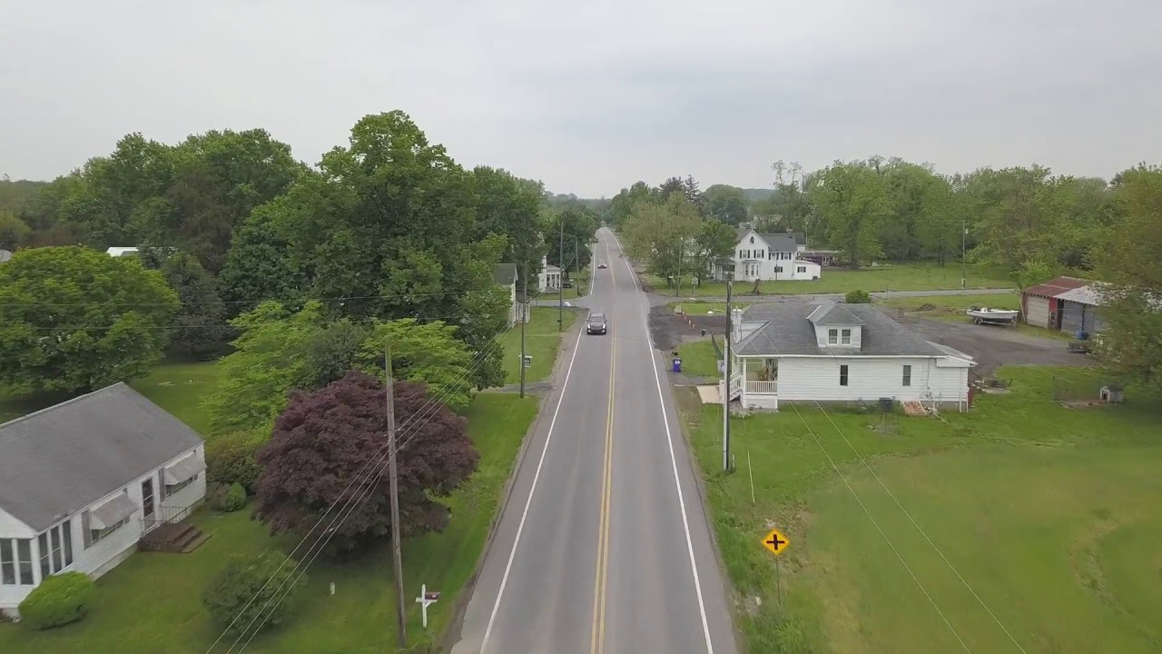 Warwick, MD main street fly by. - YouTube