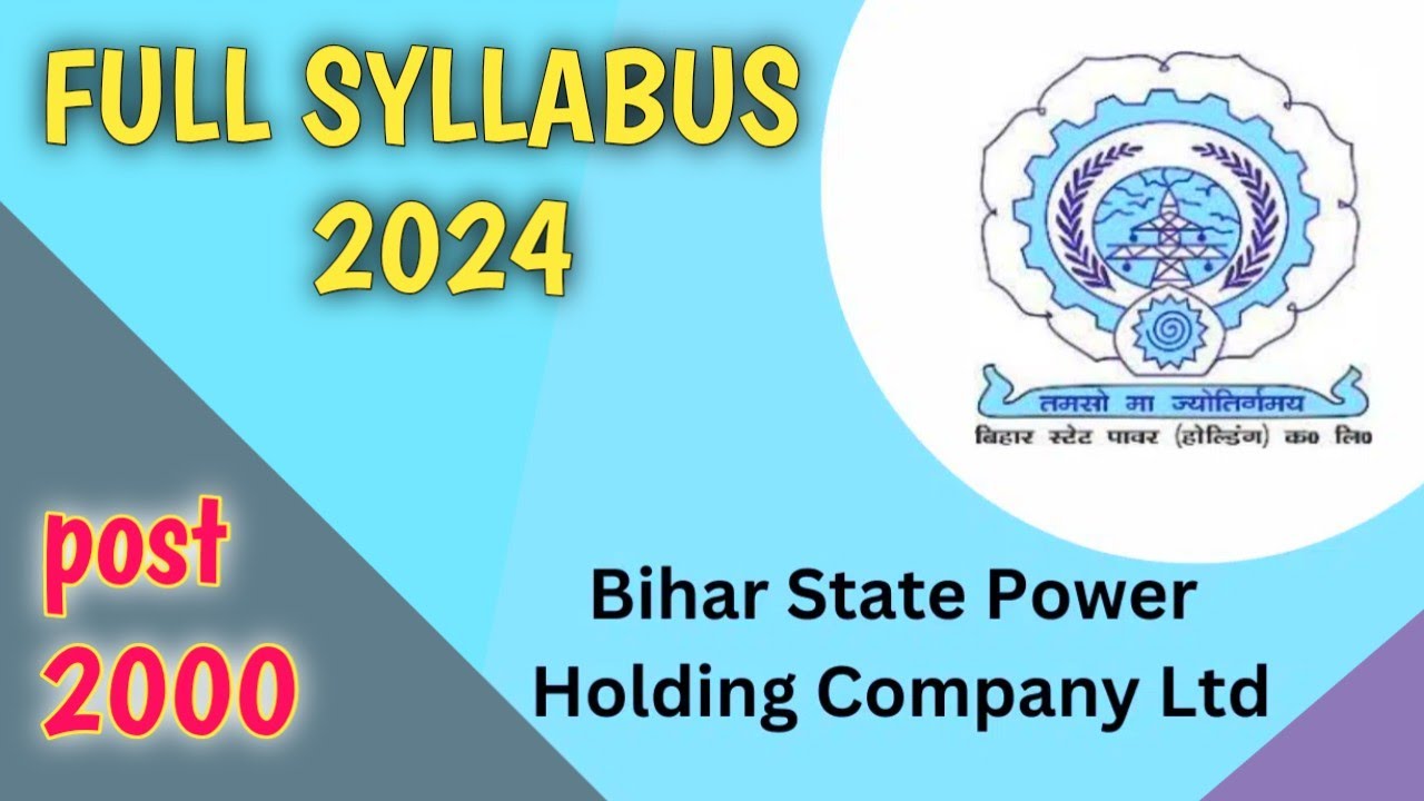 BSPHCL Syllabus 2024: Exam Strategy और Preparation Tips! 📚🔌 # ...