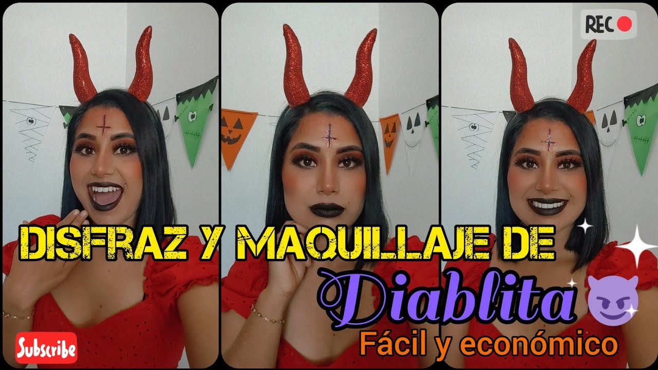 DISFRAZ de DIABLITA 😈: económico y fácil de hacer - YouTube
