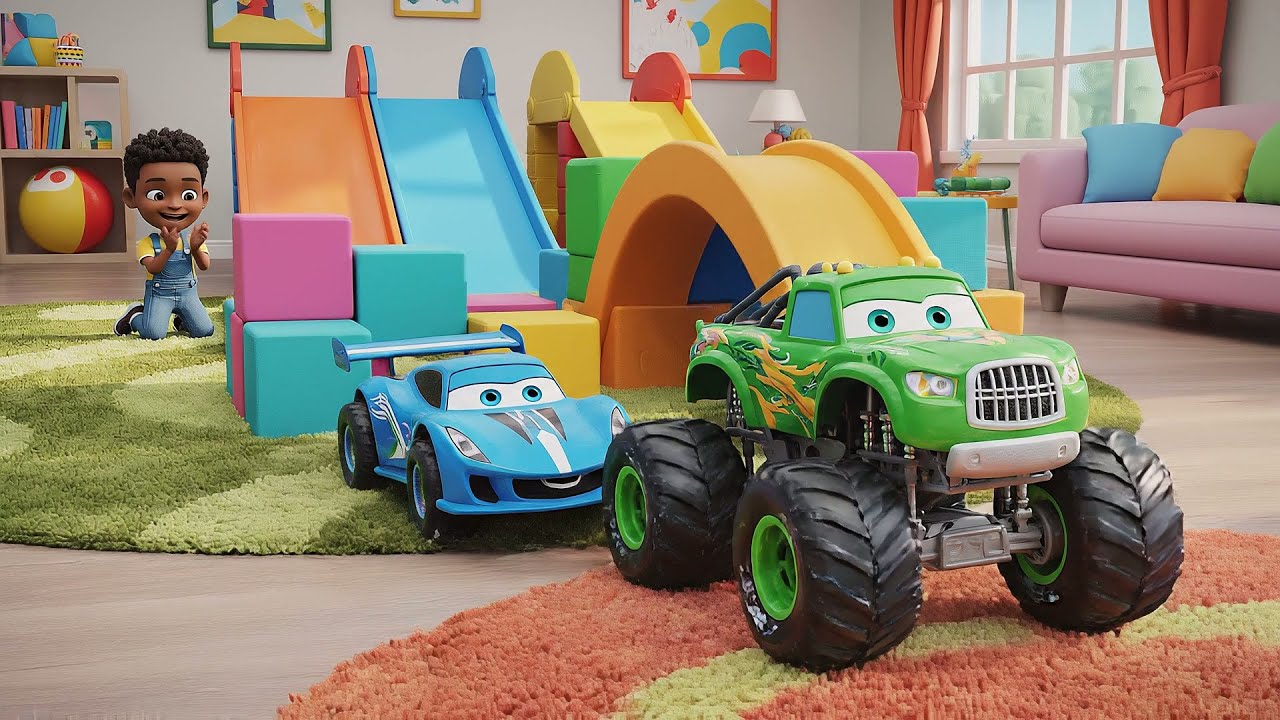 Nine Little Toy Mail Trucks Roll Roll Roll | Nursery Rhymes for Kids ...