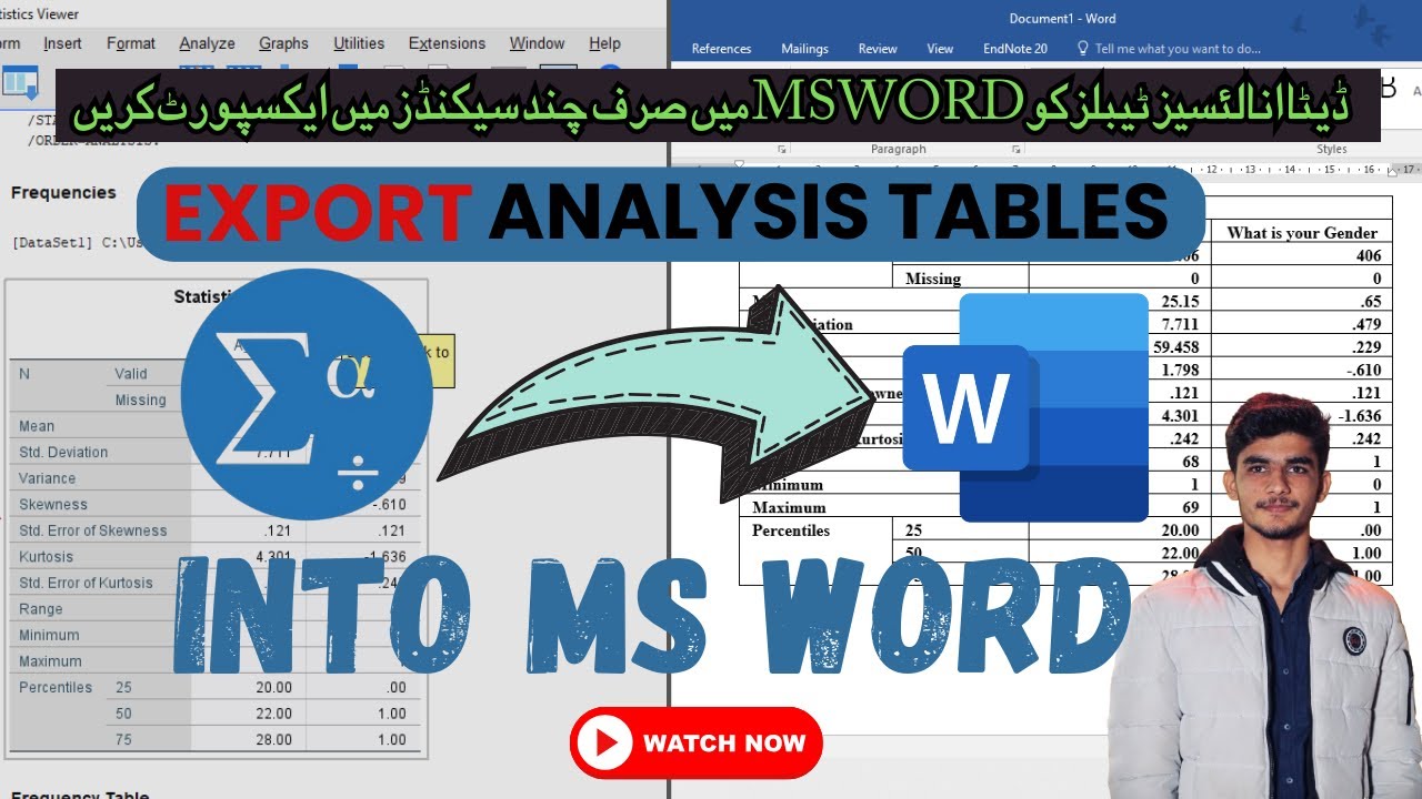 How to Export Data Analysis Tables Output to MS Word | Save Output in Word - YouTube