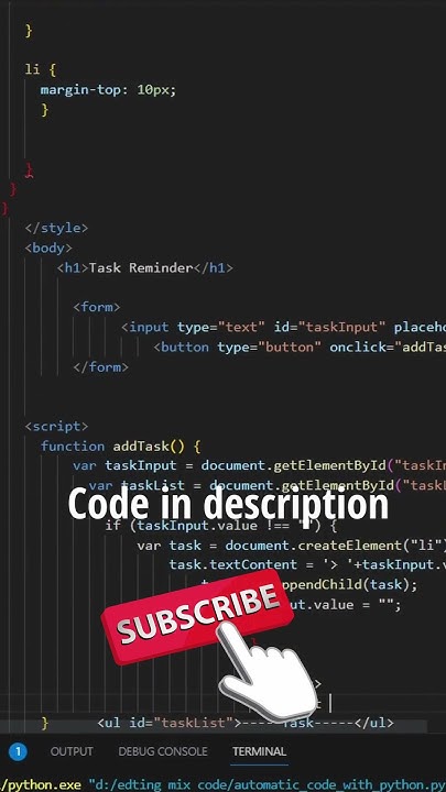 #shorts #task #reminder #html #css #js #web #youtubeshorts - YouTube