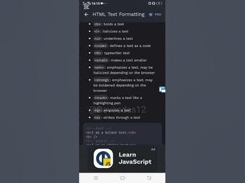 HTML Text Formatting - YouTube