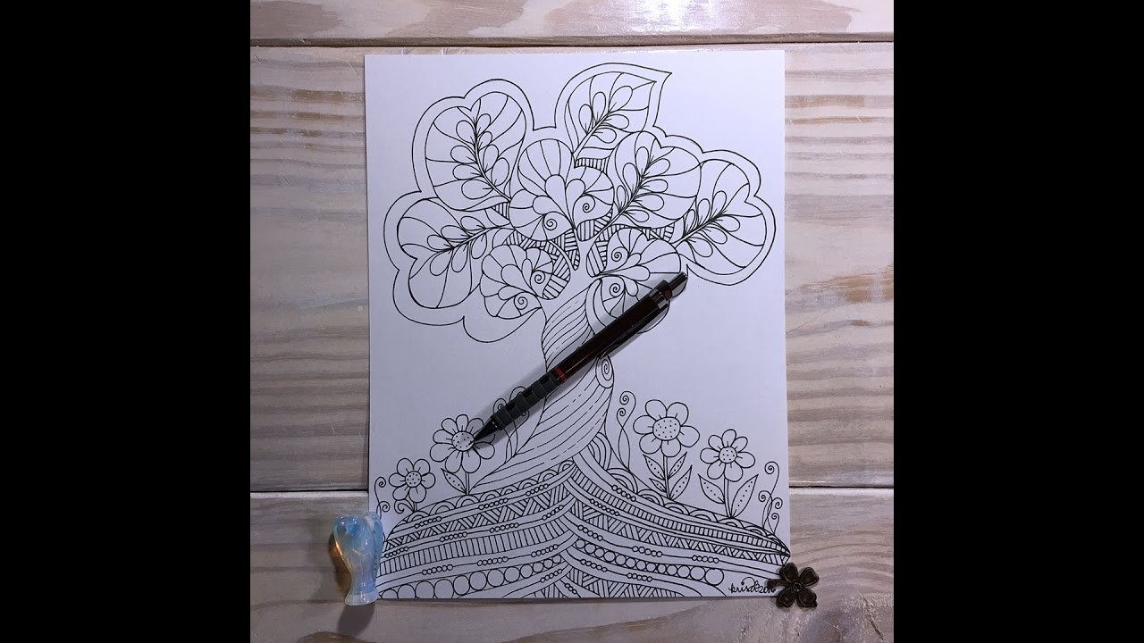 tree - drawing/doodle - YouTube