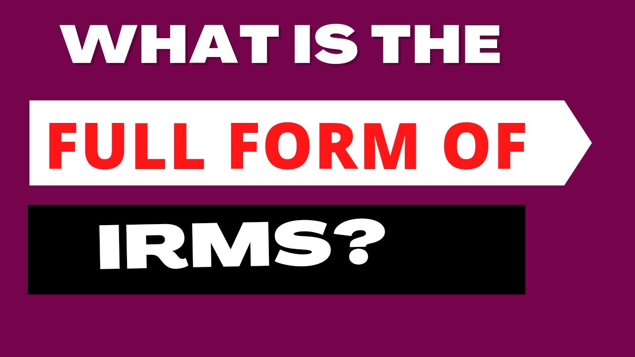 IRMS FULL FORM PART (1121) - YouTube