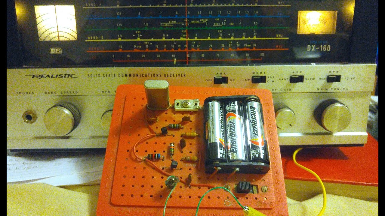 100 Khz Frequency Standard science fair & Realistic DX160 - YouTube