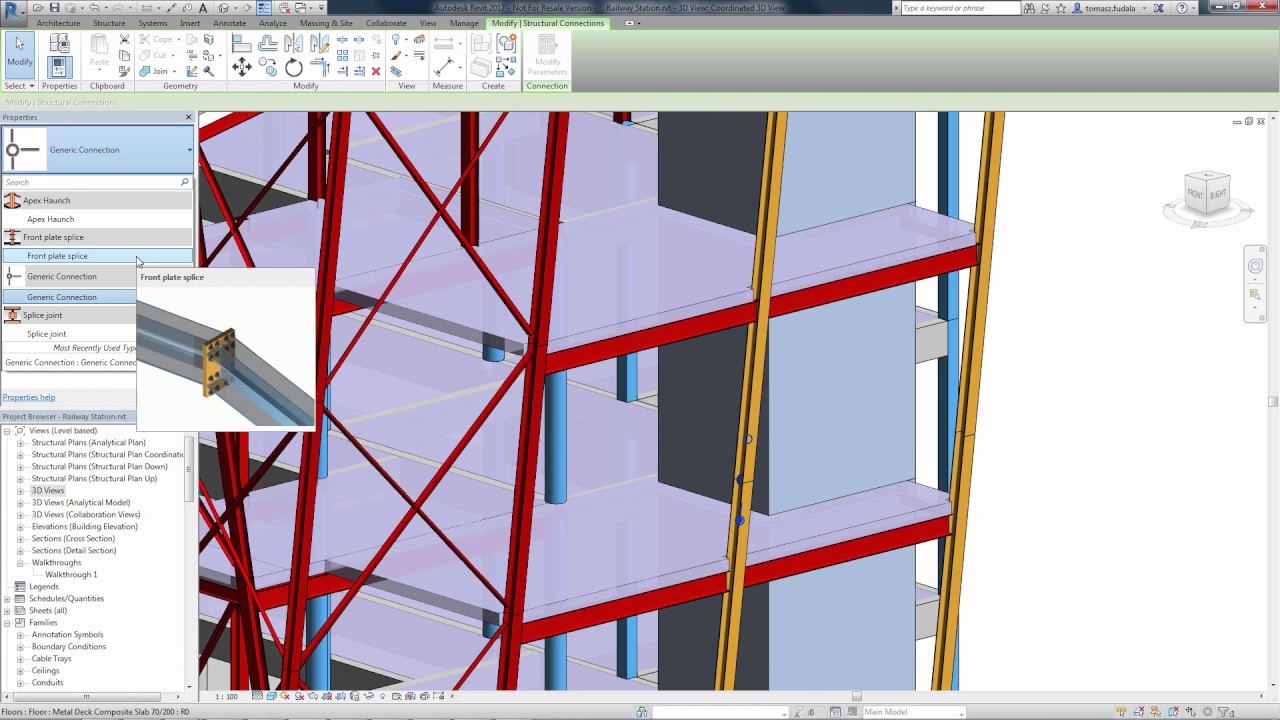 Vertical Column Split in Revit 2017 - YouTube