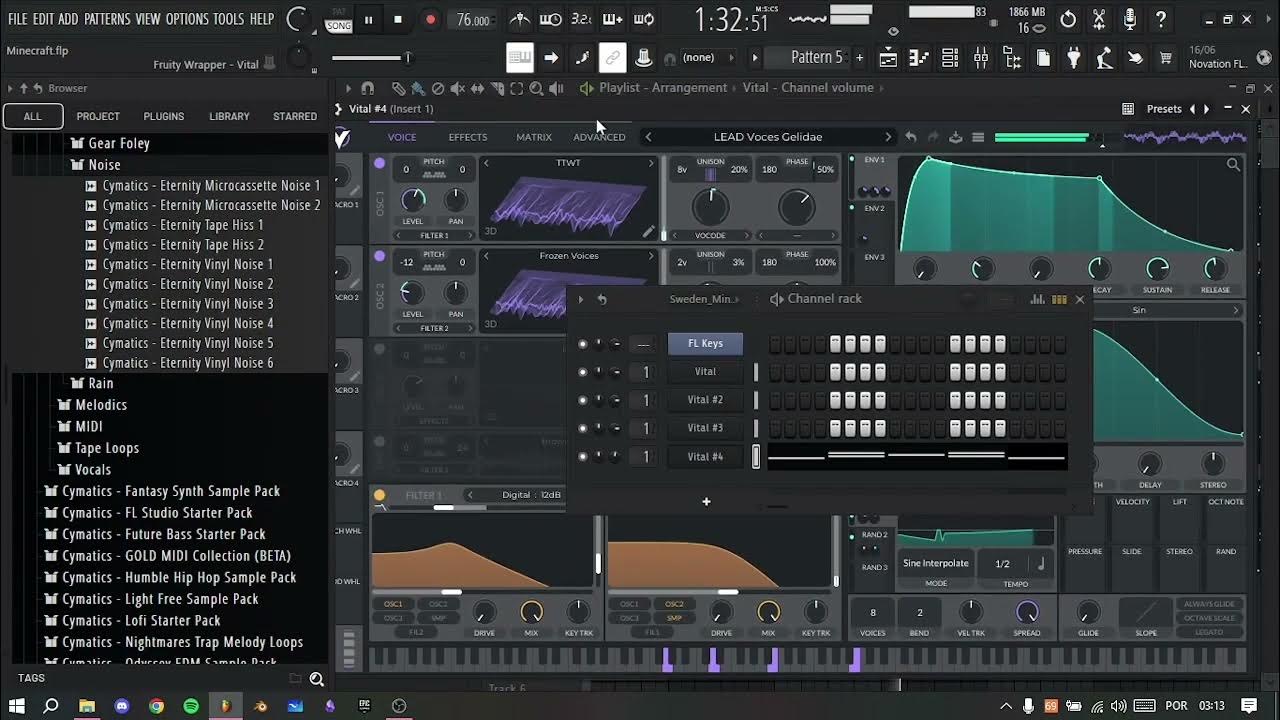 C418 - Subwoofer Lullaby - Minecraft BUT with vital presets - YouTube