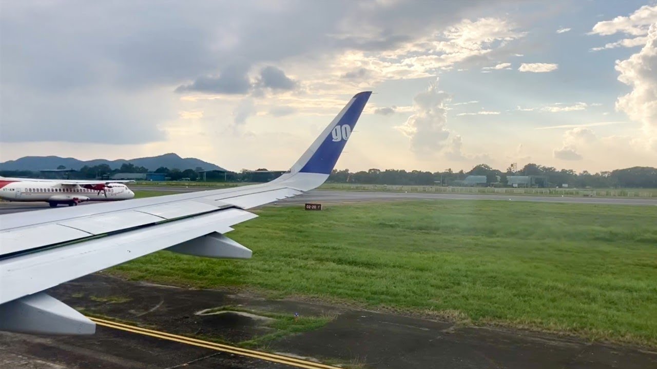 GoAir Flight Take off from Guwahati Airport - YouTube