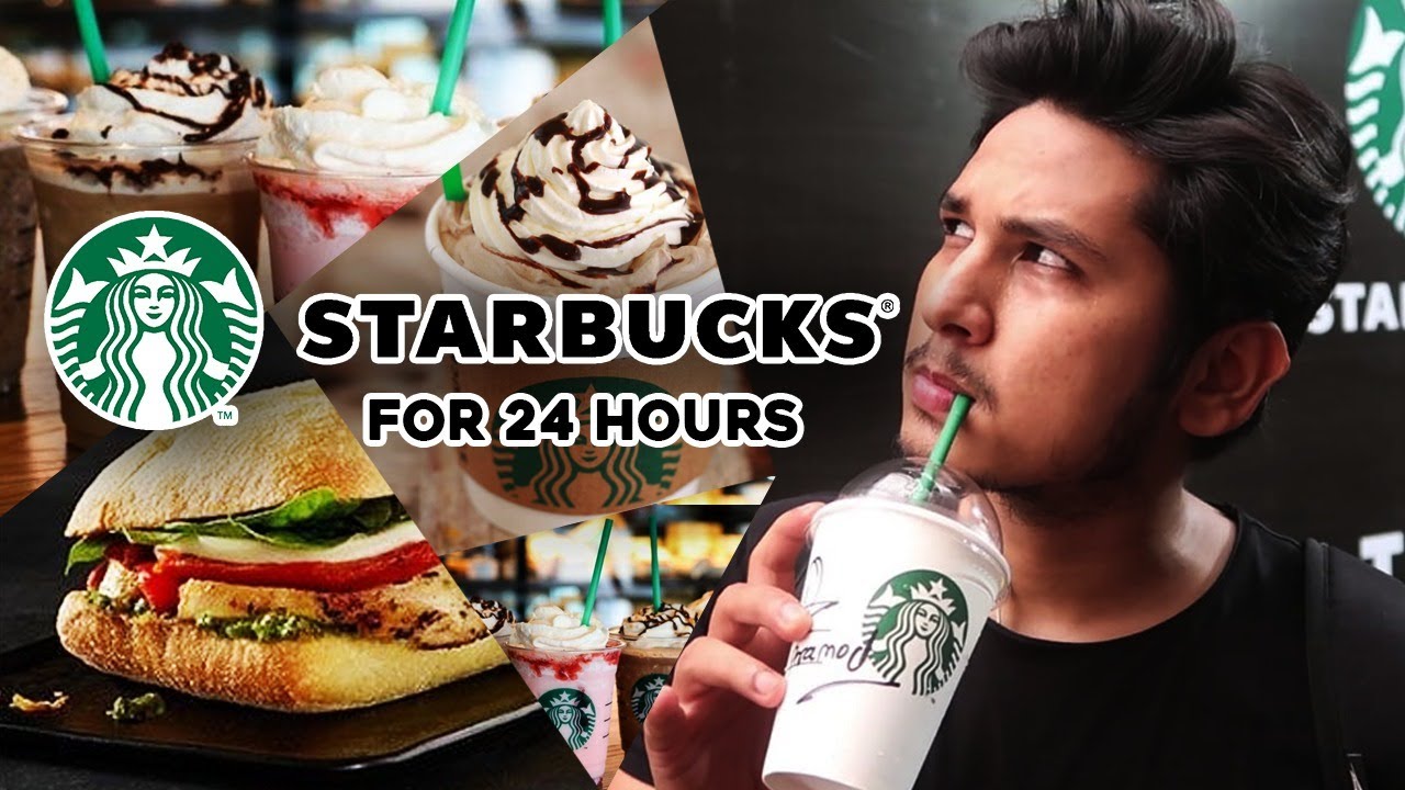 I only ate STARBUCKS for 24 HOURS Challenge | Pramod Rawat - YouTube