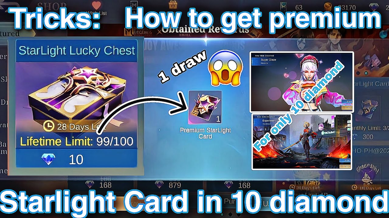 Tricks How to get Premium starlight Card in 10 diamond 2024 |Starlight ...