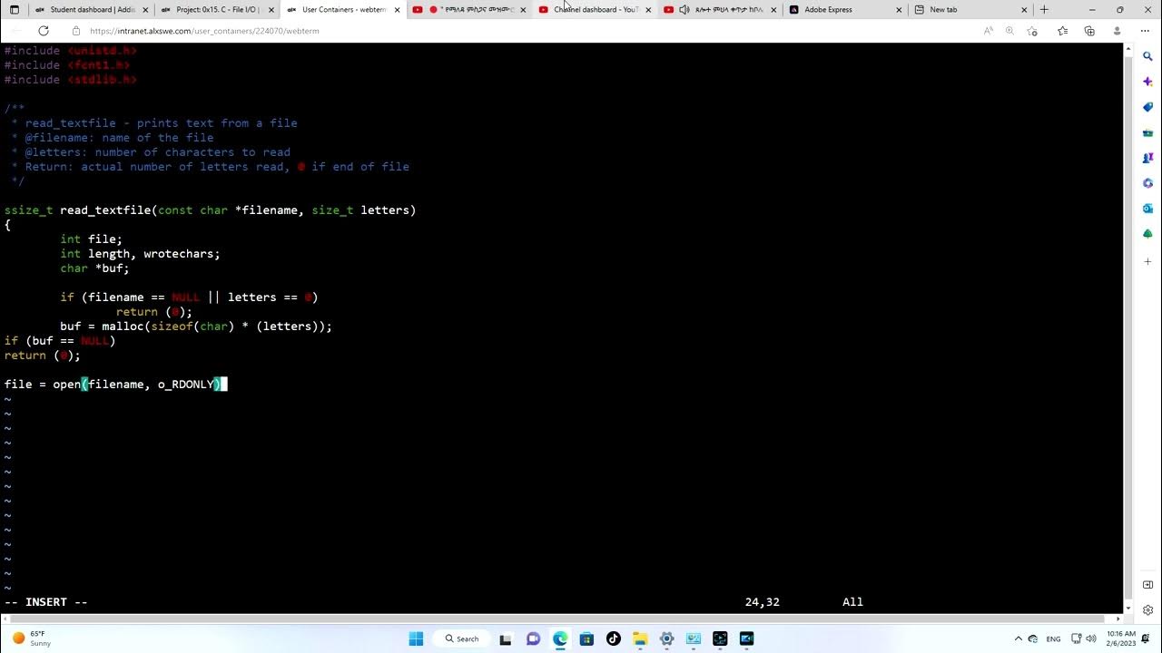 0x15. C - File IO 0 alx-low_level_programming - YouTube