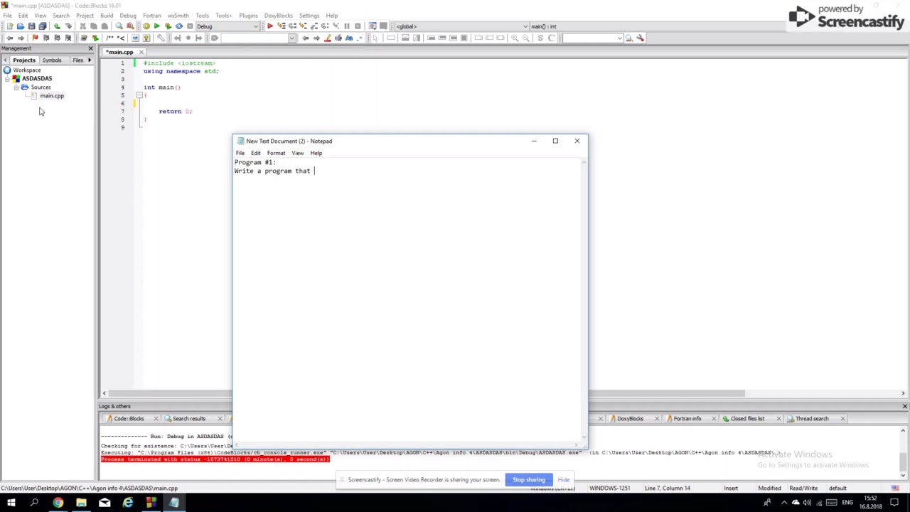 Writing A Simple Program - Basic C++ - Youtube