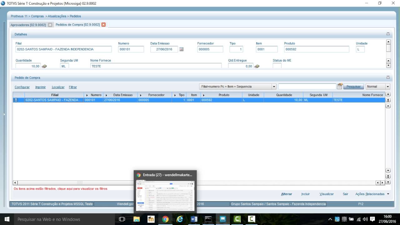Pedido de compras liberado pelo workflow - YouTube