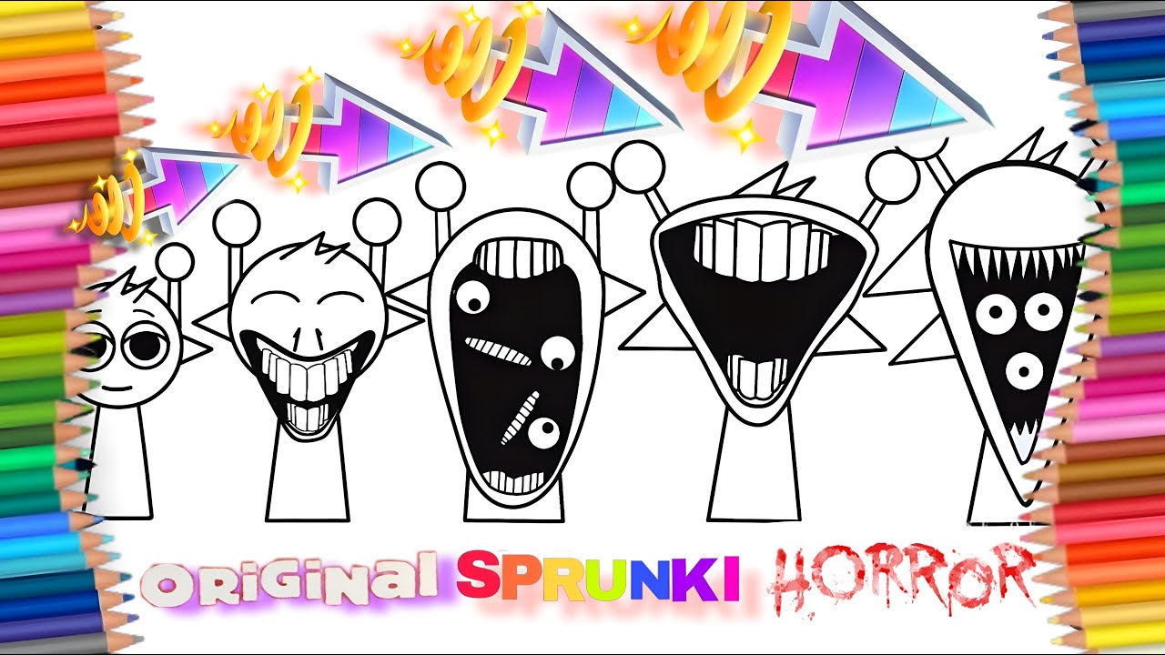 Incredibox Sprunki Coloring Pages Phase 1 VS Phase 2 VS Phase 3 VS ...
