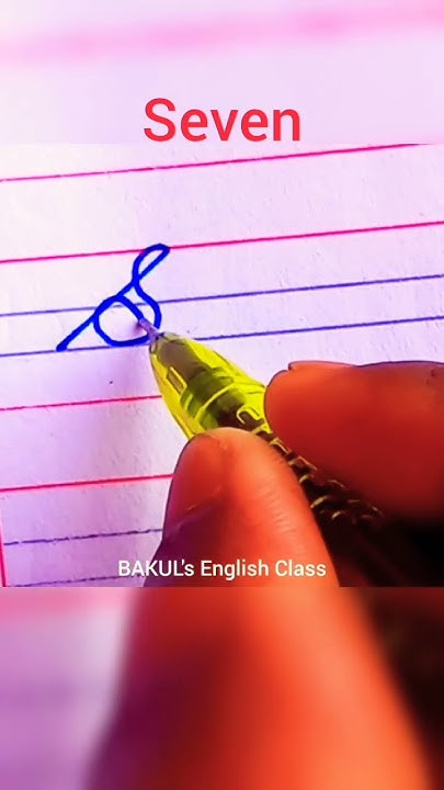 How to write the word Seven cursive || Calligraphy writing || Hand ...