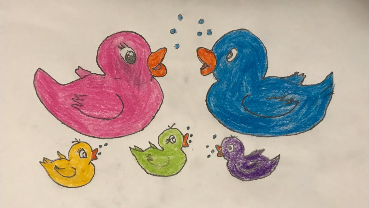 How To Draw Cute Ducks Quick And Easy - YouTube