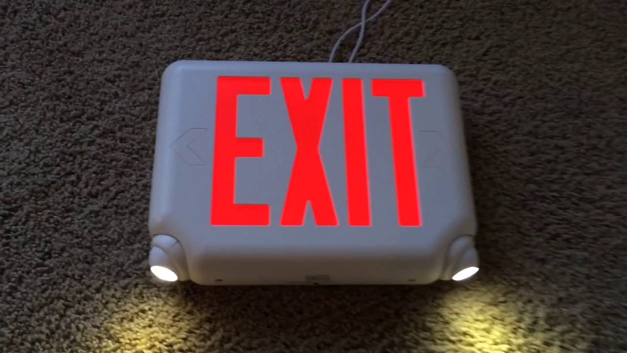 S.E.R. Shorts: Dual-Lite EVC Exit Sign Test - YouTube