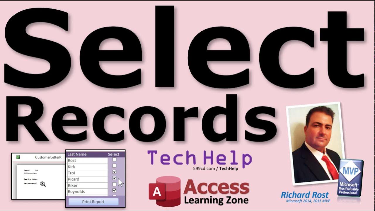 How to Select Multiple Records to be Printed in a Report in Microsoft Access. Select Several ...