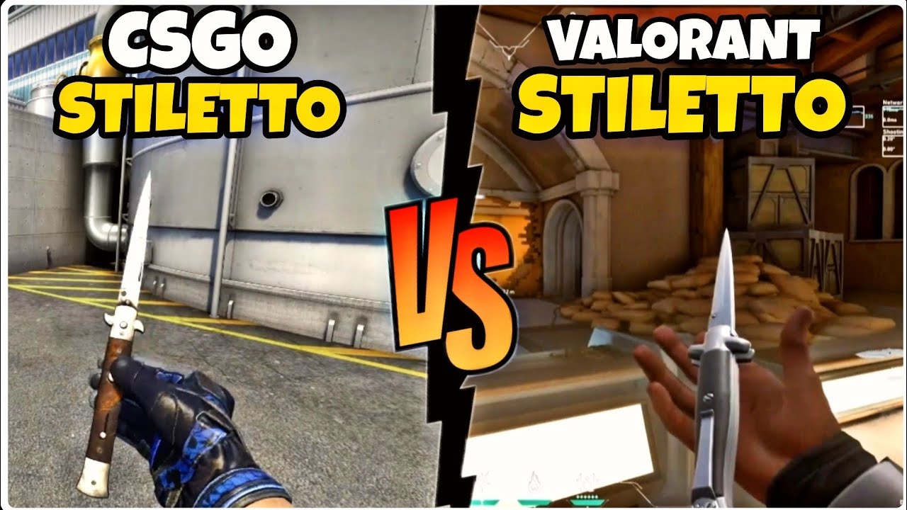 Valorant Aperture Stiletto VS CSGO Stiletto knife Animations - YouTube