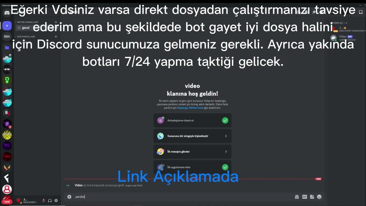 Discord Moderasyon Botu Alt Yapısı (Link Açıklamada) | Bey Satış - YouTube