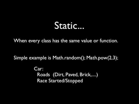 Java Static Variables and Methods - YouTube
