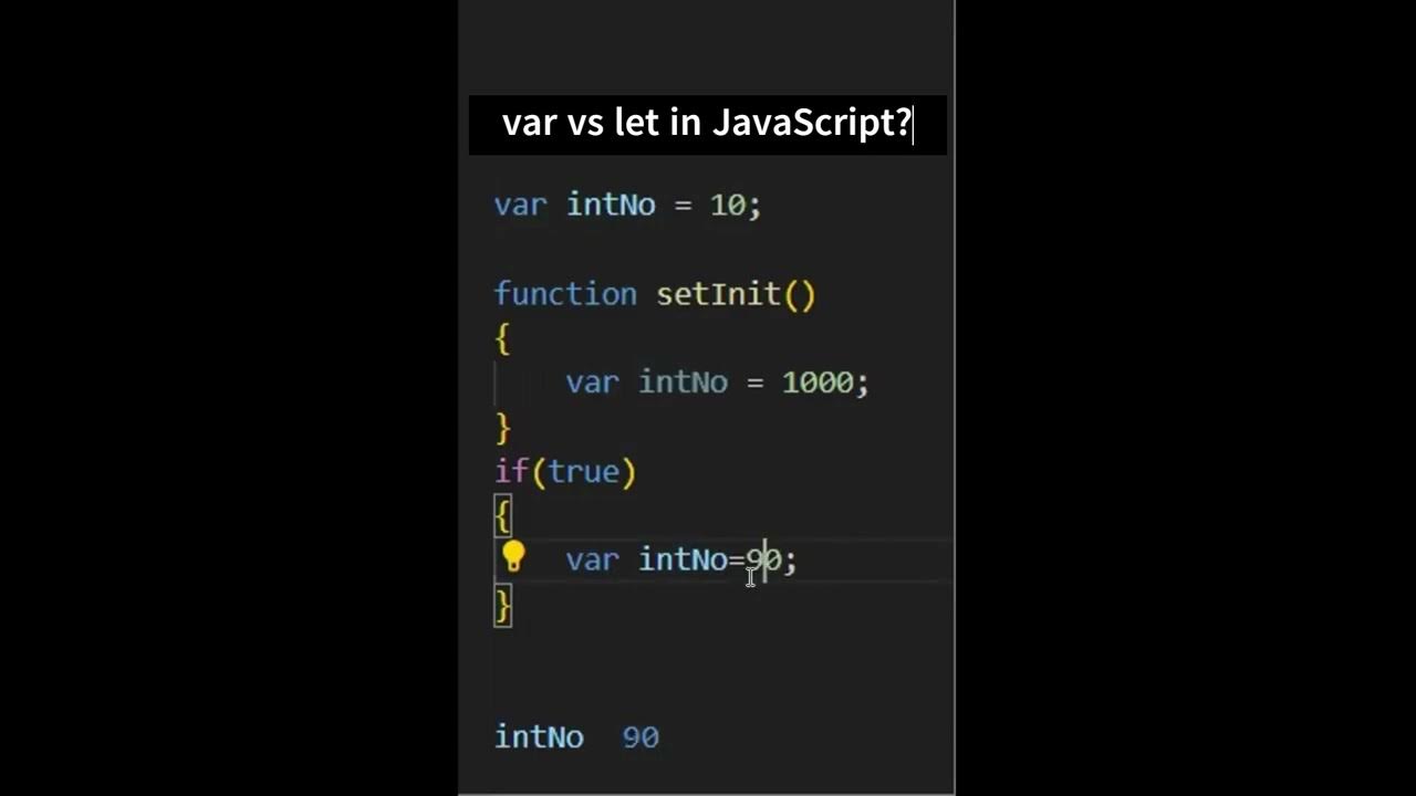 What's the difference between the var and let keyword in JavaScript? - YouTube