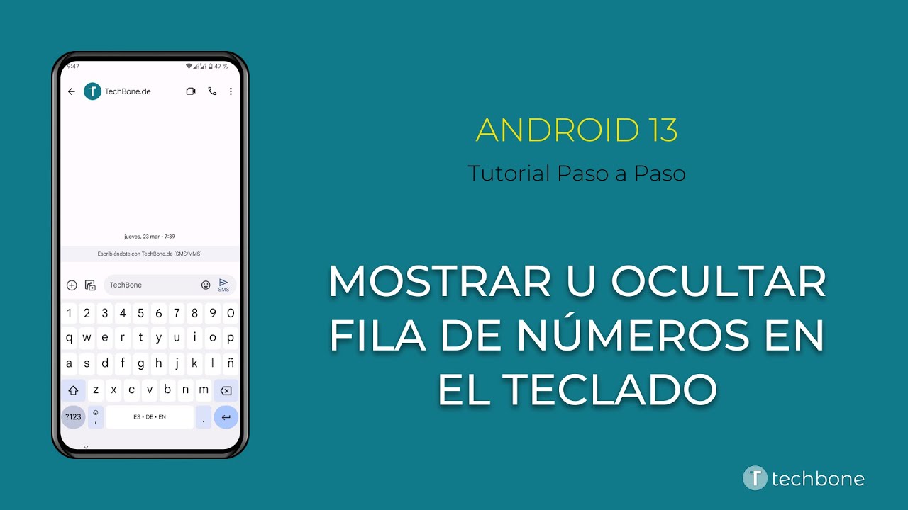 Mostrar u Ocultar una Fila de Números en el Teclado [Android 13] - YouTube