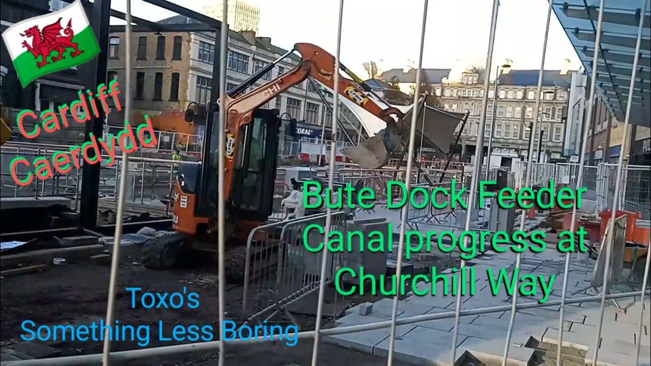 Cardiff's Churchill Way development - part 2 (Bute Dock Feeder Canal ...