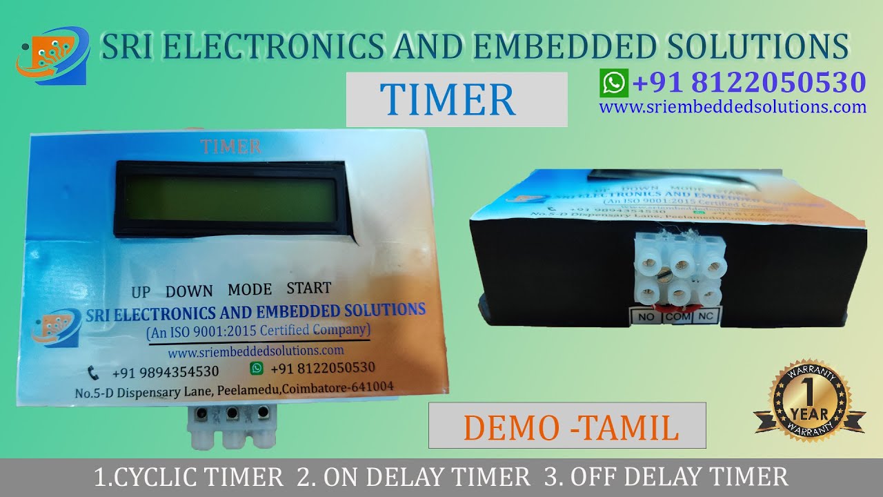 Universal timer fully digital - 6 digit - Demo - Tamil Version - YouTube