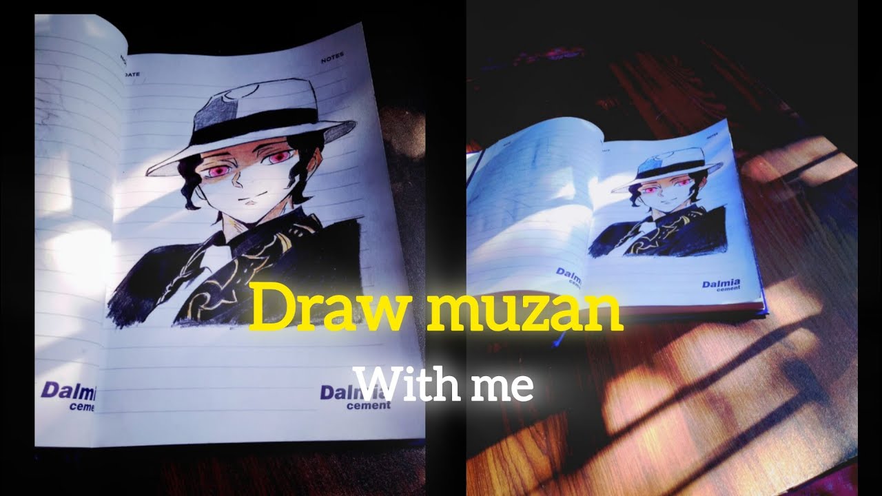 how to draw muzan kibutsuji #sketching - YouTube