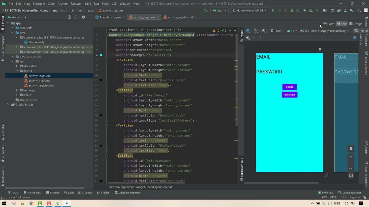 [Android Studio] Login and Signup with Google Firebase Authentication ...
