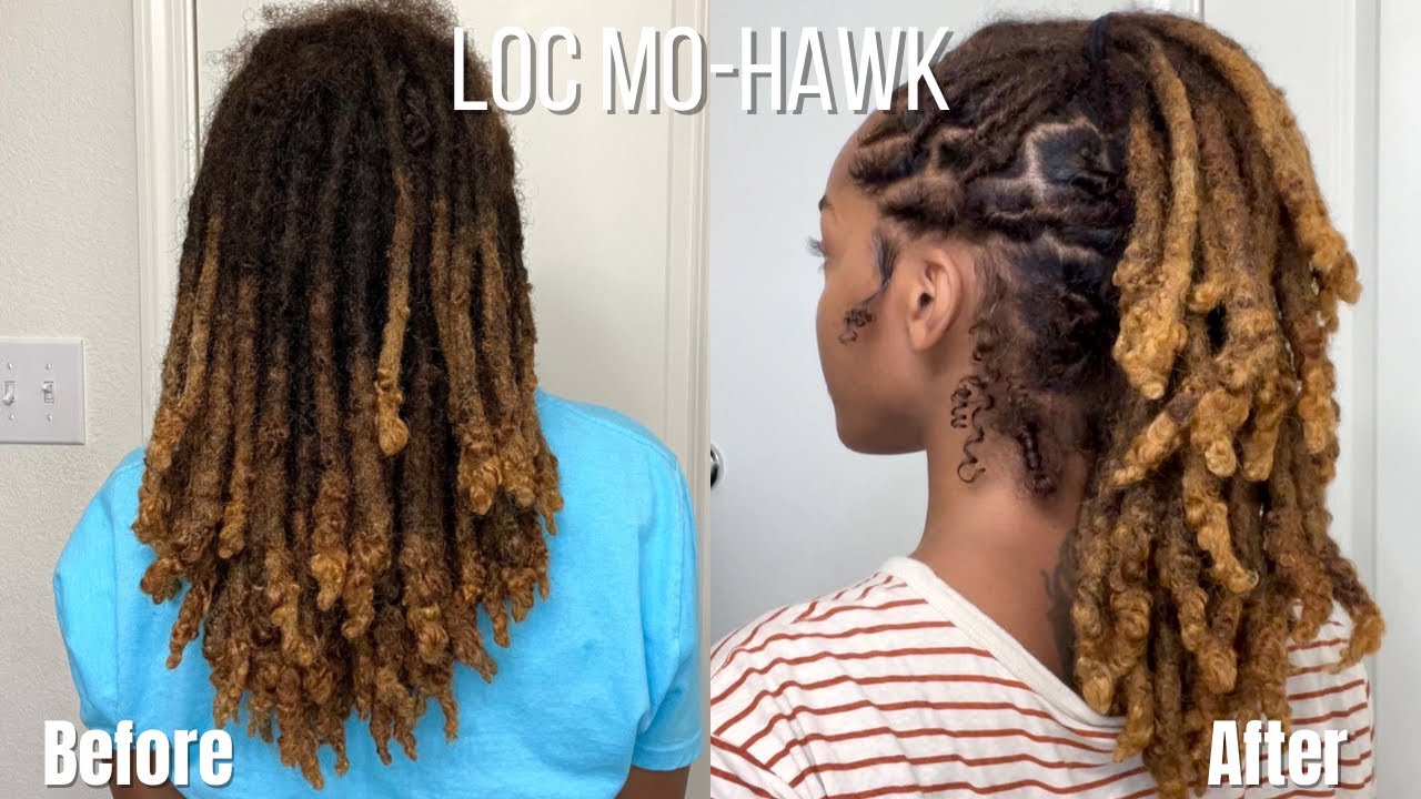 Retwist + Styling my locs in a Mo-hawk | Loc wash day - YouTube