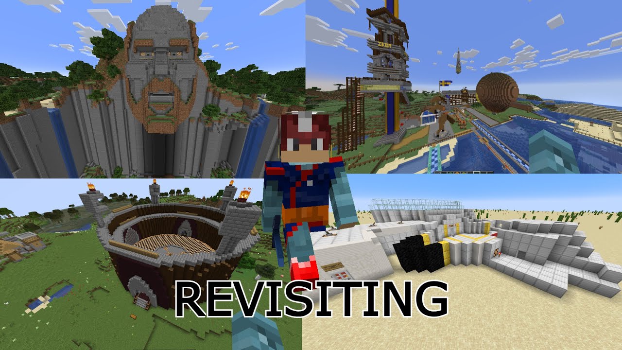 Visiting Old Nostalgic Minecraft Worlds - YouTube
