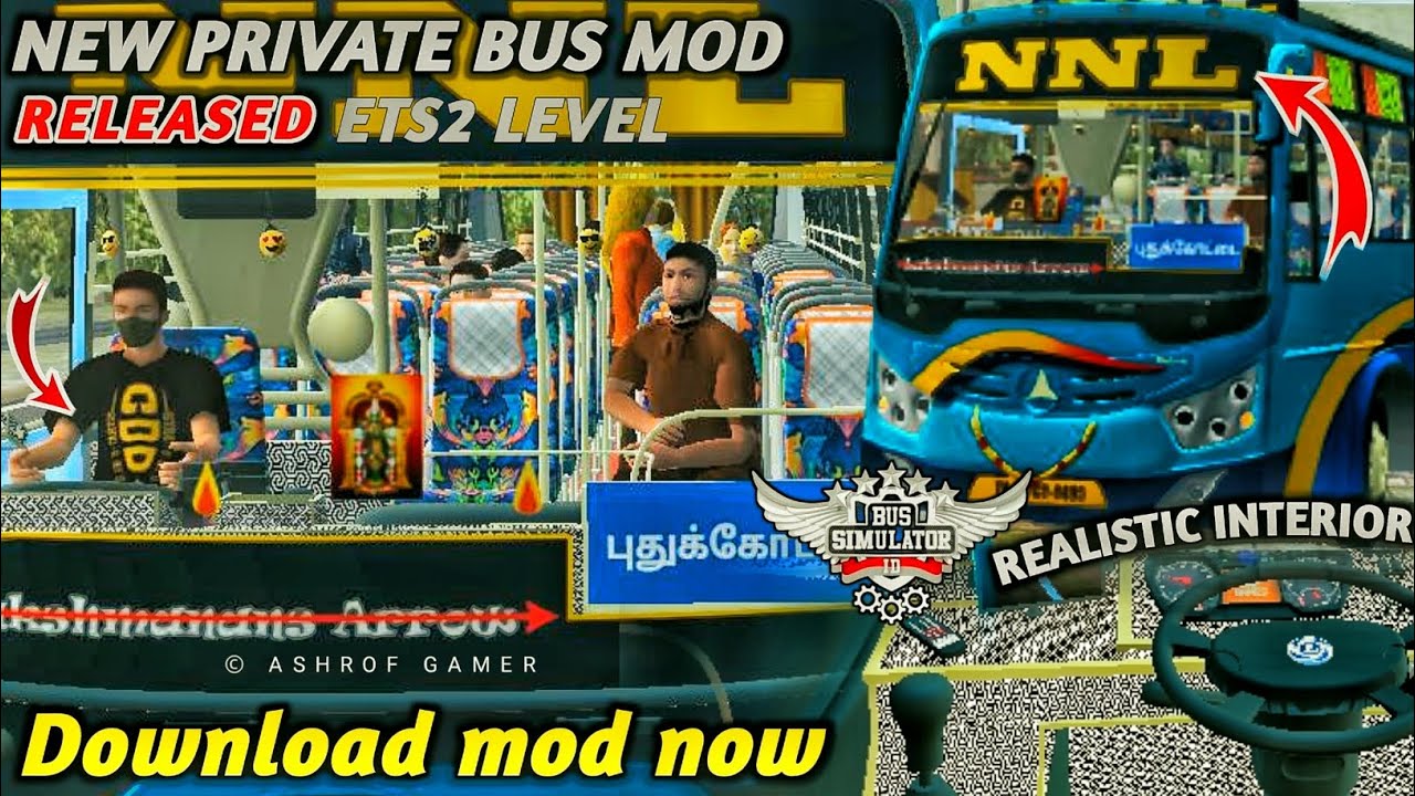 New NNL ASHOK LEYLAND PRIVATE BUS MOD For Bussid😍New Private Bus Mod ...