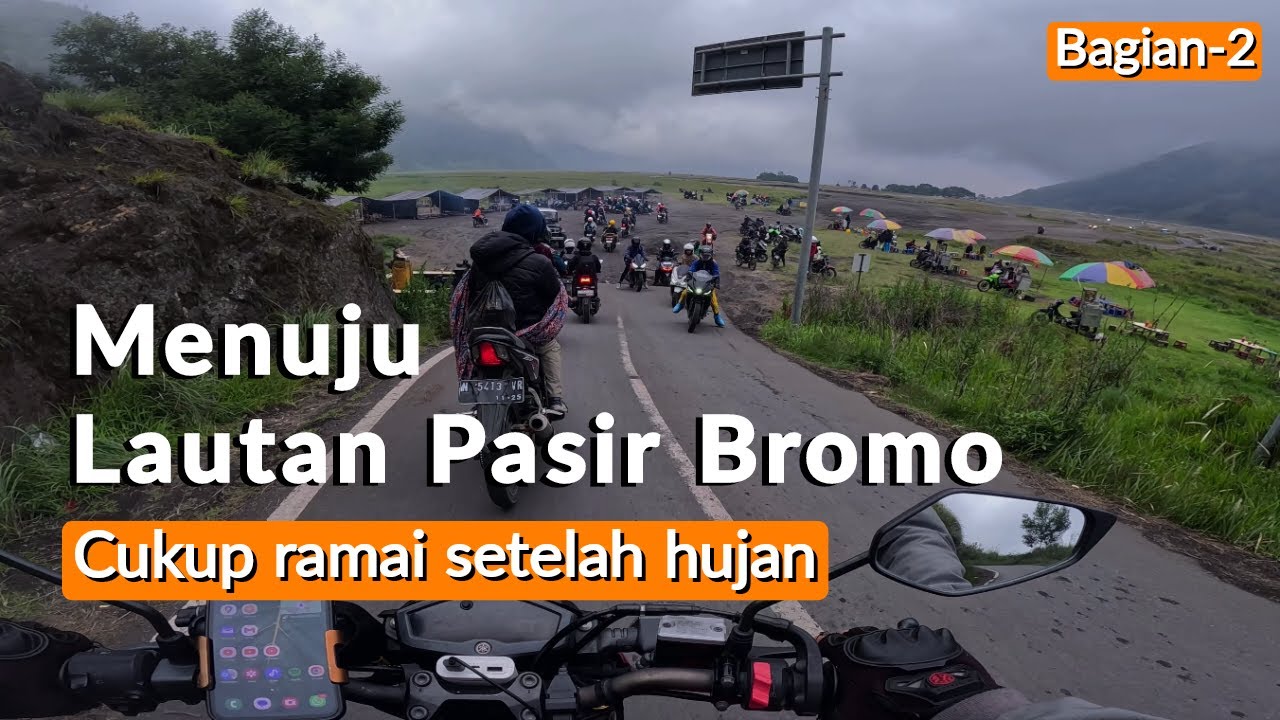 Menuju Lautan Pasir Bromo - Suasana Berkabut dan Turunan Curam - YouTube