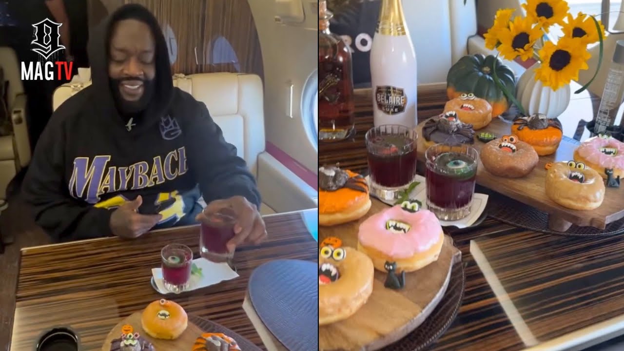 Rick Ross Orders The Treat Meal On His Private Jet! 🛩 - YouTube