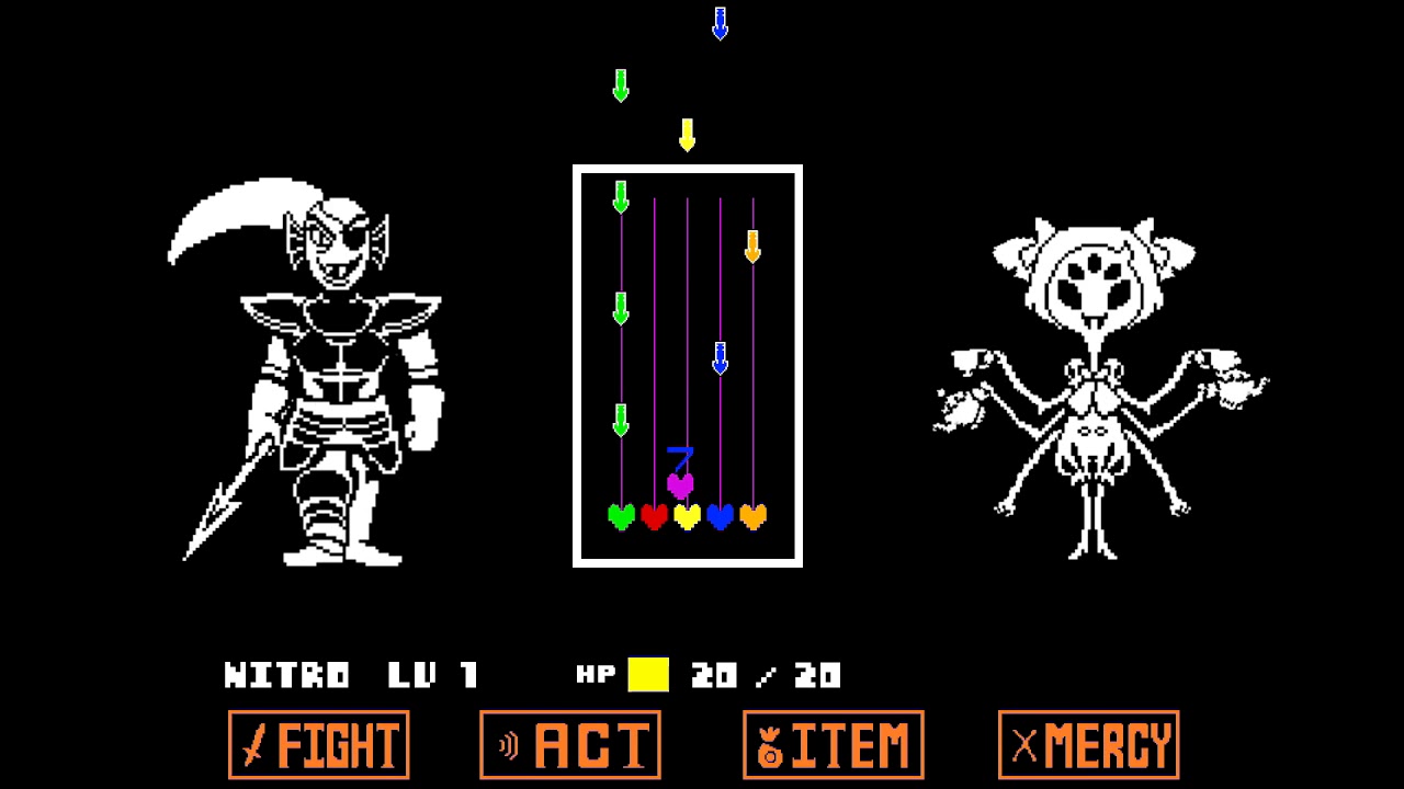Undertale Hard Mode: Undyne and Muffet Boss Battle🎮DETALRUNE - YouTube