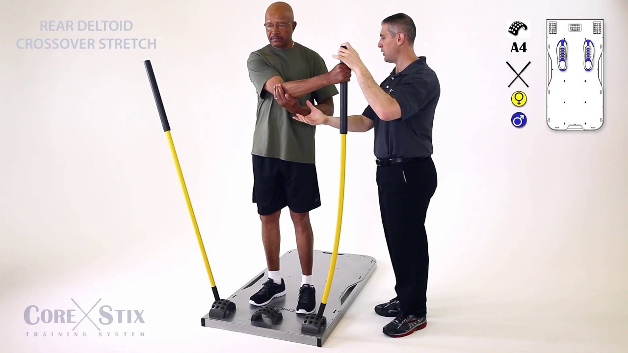 Rear Deltoid Crossover Stretch - YouTube
